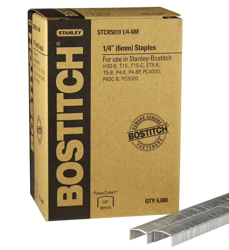 Stanley Bostitch 1/4" Power Crown Staple | STCR50191/4-6M | For Sale ...