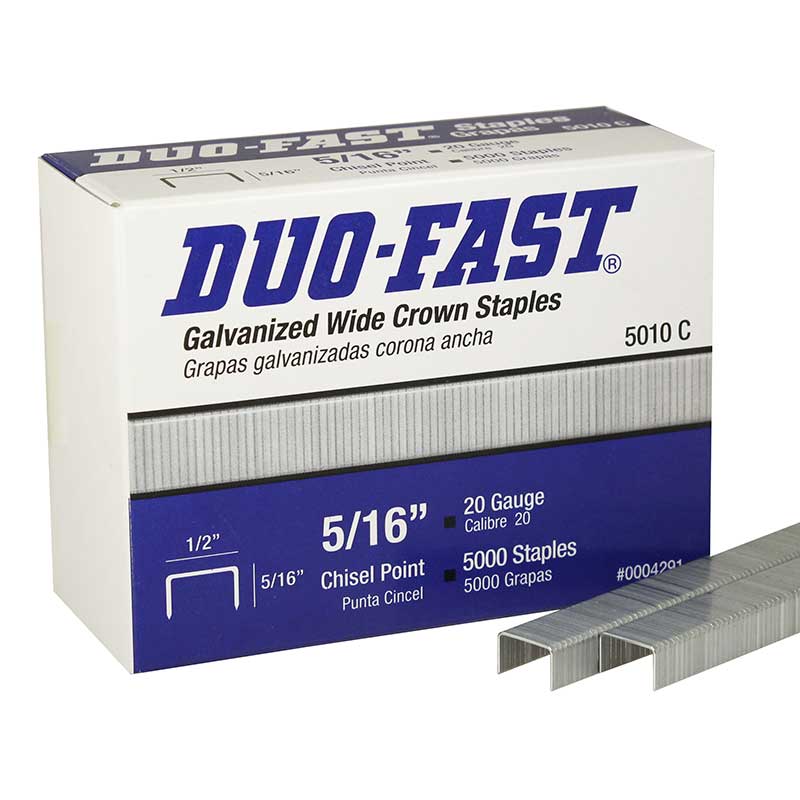 Duo-Fast/Paslode 5/16" Galvanized Wide Crown Staple - 5010-C - For Sale ...